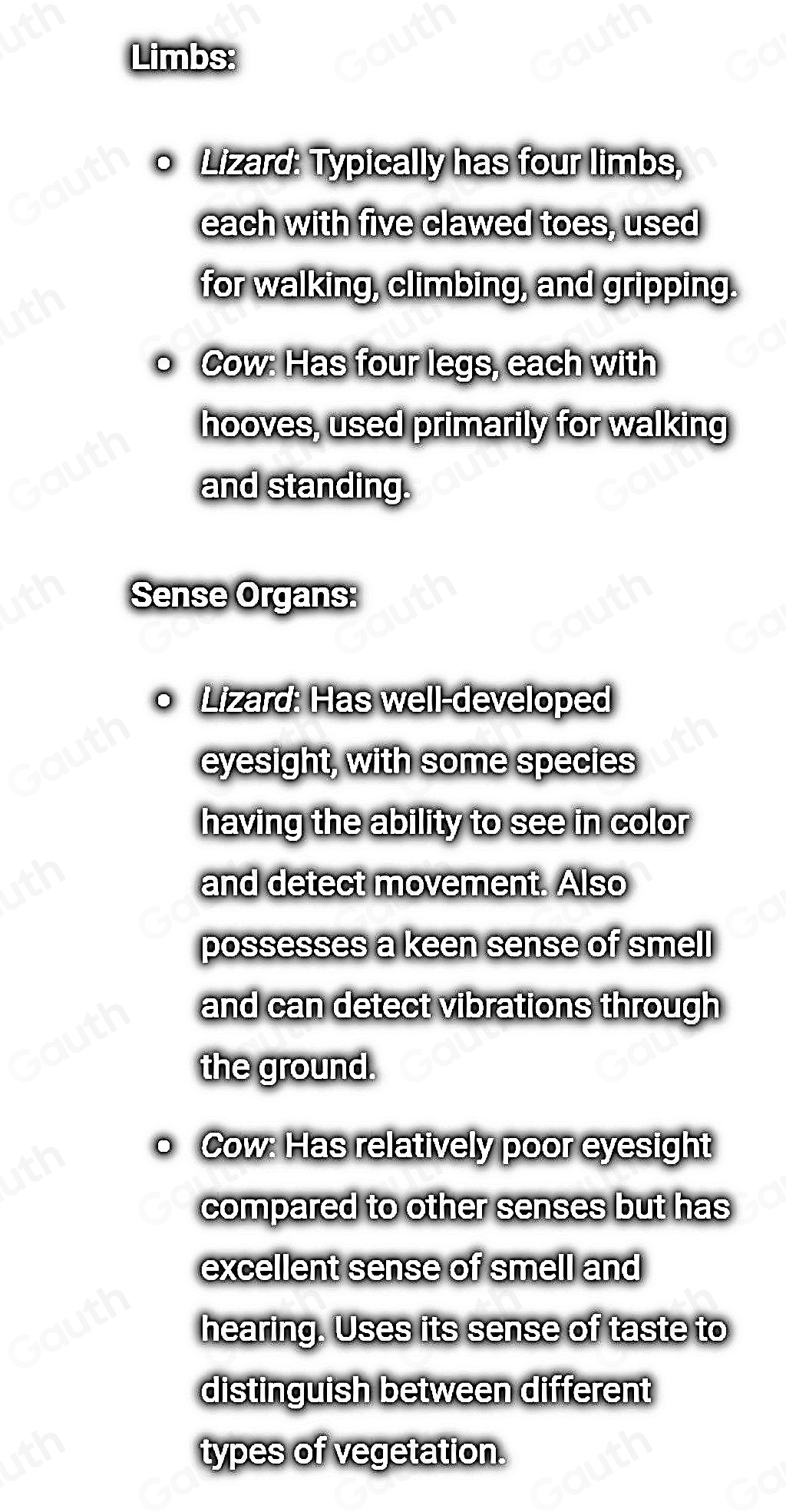 Solved: Draw a Venn diagram to compare the limbs and sense organs of a ...