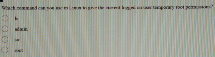 Solved: Which command can you use in Linux to give the current logged ...