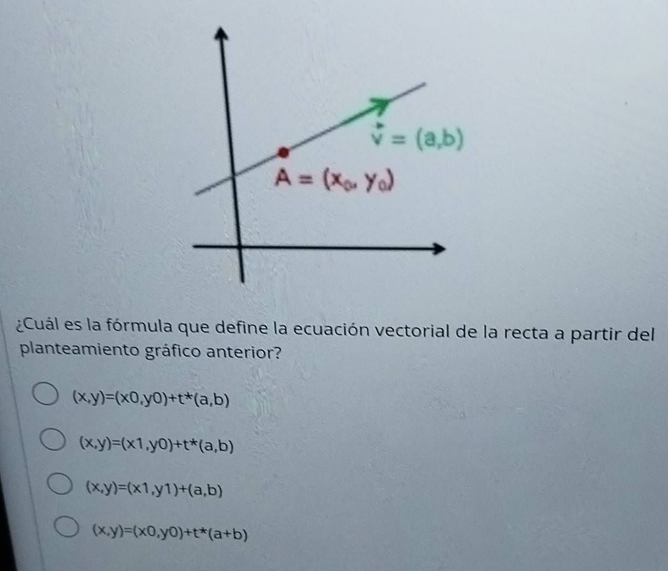 Resuelto:¿Cuál es la fórmula que define la ecuación vectorial de la ...