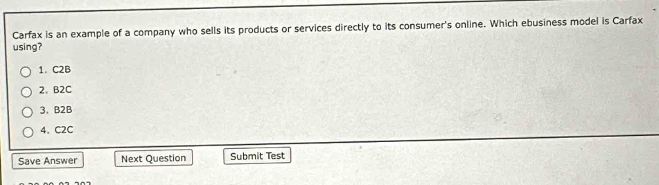 Solved: Carfax is an example of a company who sells its products or ...
