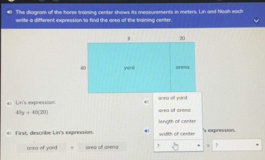 Solved: The diagram of the horse training center shows its measurements ...