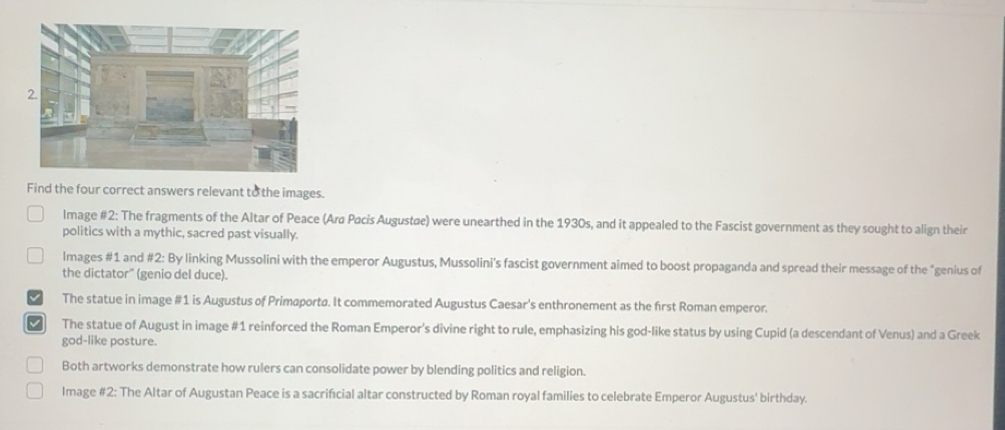 Solved: Find the four correct answers relevant to the images. lmage #2 ...