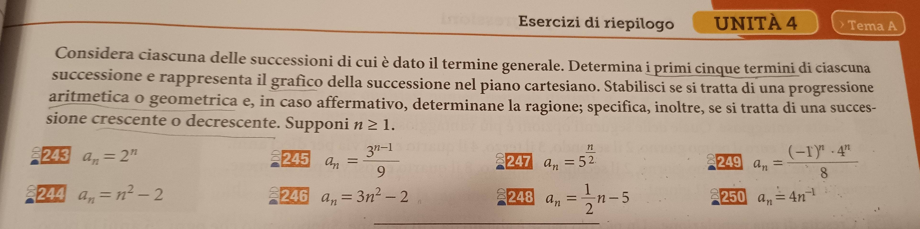 Risolto:Esercizi di riepilogo UNITÀ 4 Tema A Considera ciascuna delle ...