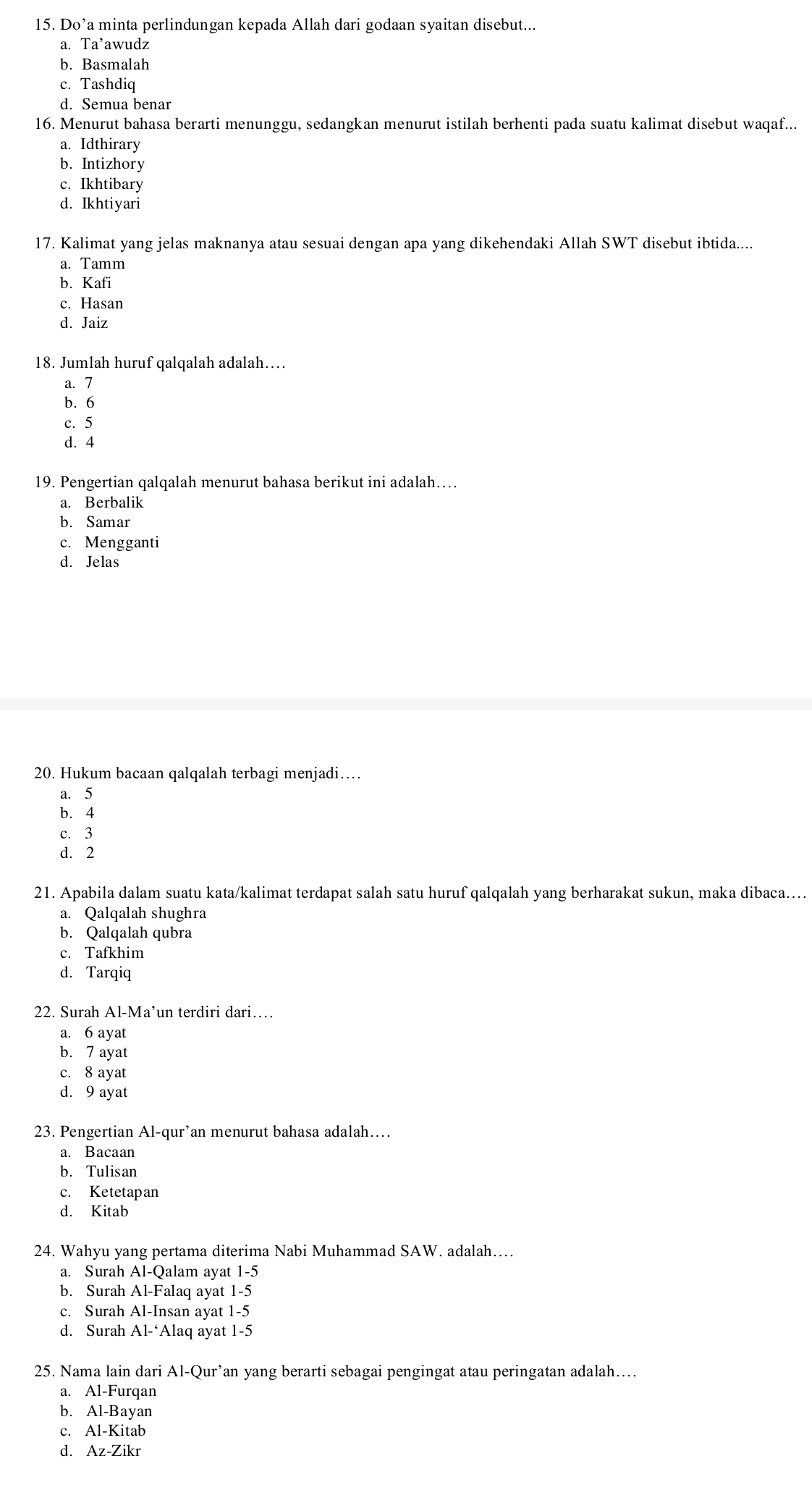 Telah dijawab:Do’a minta perlindungan kepada Allah dari godaan syaitan ...