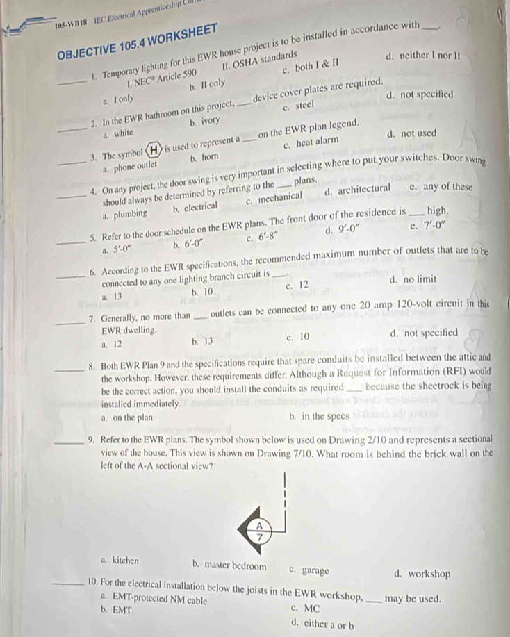 Solved: 05-WB18 IEC Electrical Apprenticeship U II OBJECTIVE 105.4 ...