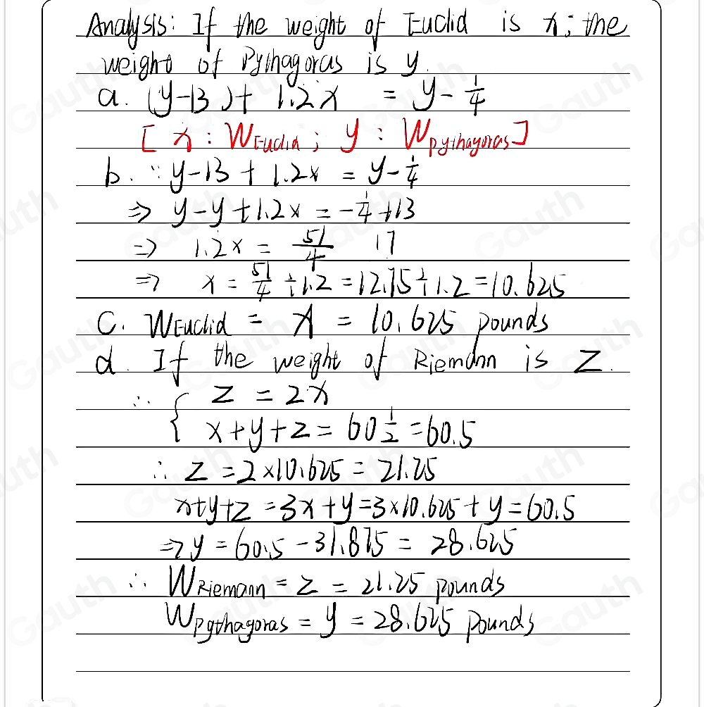 Solved: Jake has two dogs, Euclid and Pythagoras. Euclid is a smaller ...