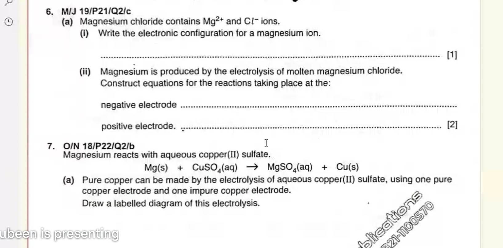 Solved: M/J 19/P21/Q2/c (a) Magnesium chloride contains Mg^(2+) and Cl ...