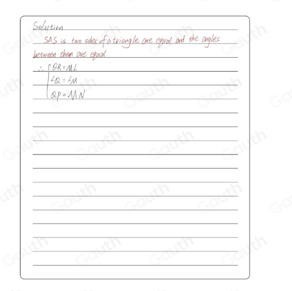 Solved: In the diagram below, right triangle PQR is transformed by a sequence of rigid motions ...