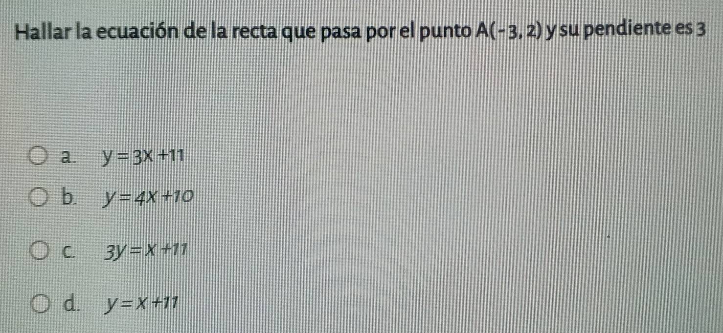 Resuelto:Hallar la ecuación de la recta que pasa por el punto A(-3,2) y ...