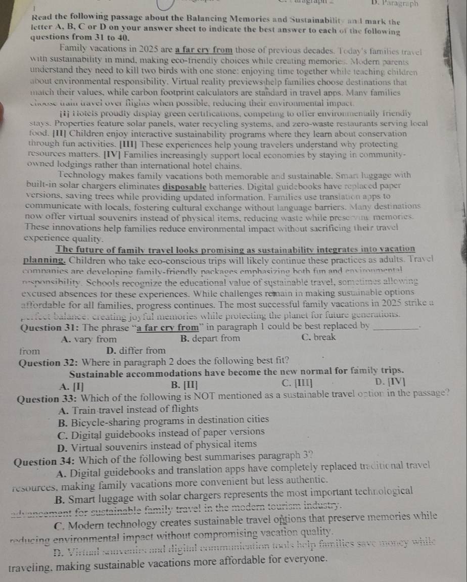 Giải quyết:Paragraph Read the following passage about the Balancing ...