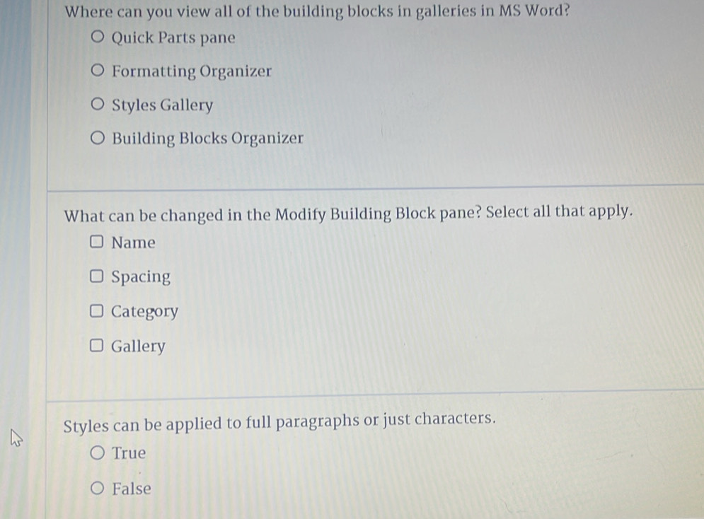 Solved: Where can you view all of the building blocks in galleries in ...