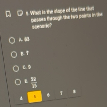 Solved: What is the slope of the line that passes through the two ...
