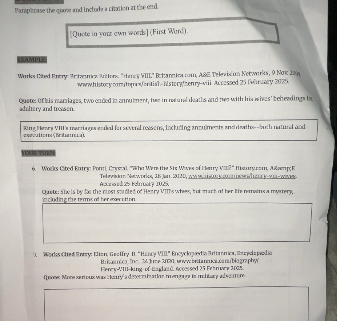 Solved: Paraphrase the quote and include a citation at the end. [Quote ...