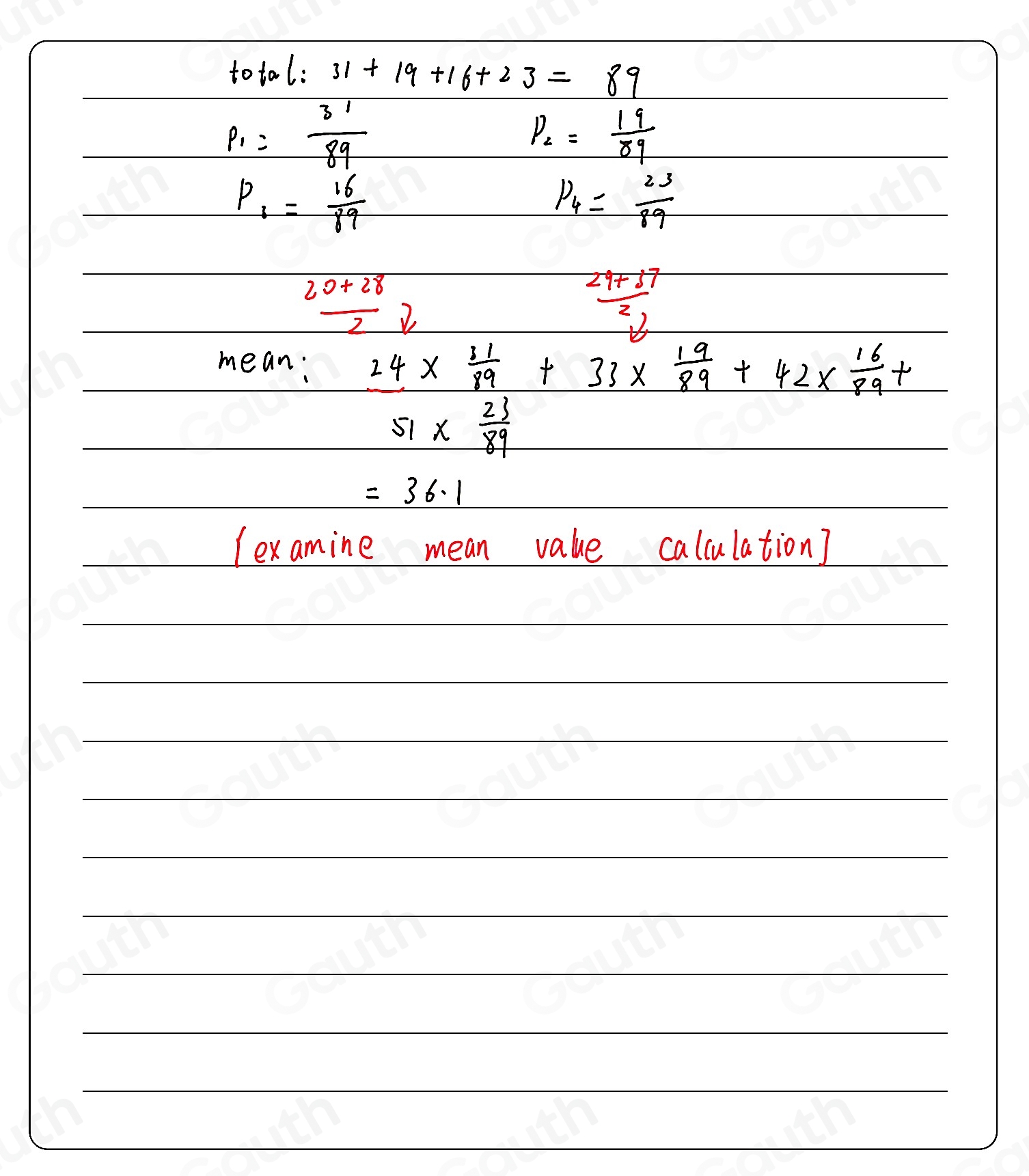 Solved: Approximate the mean for the data in the following frequency ...