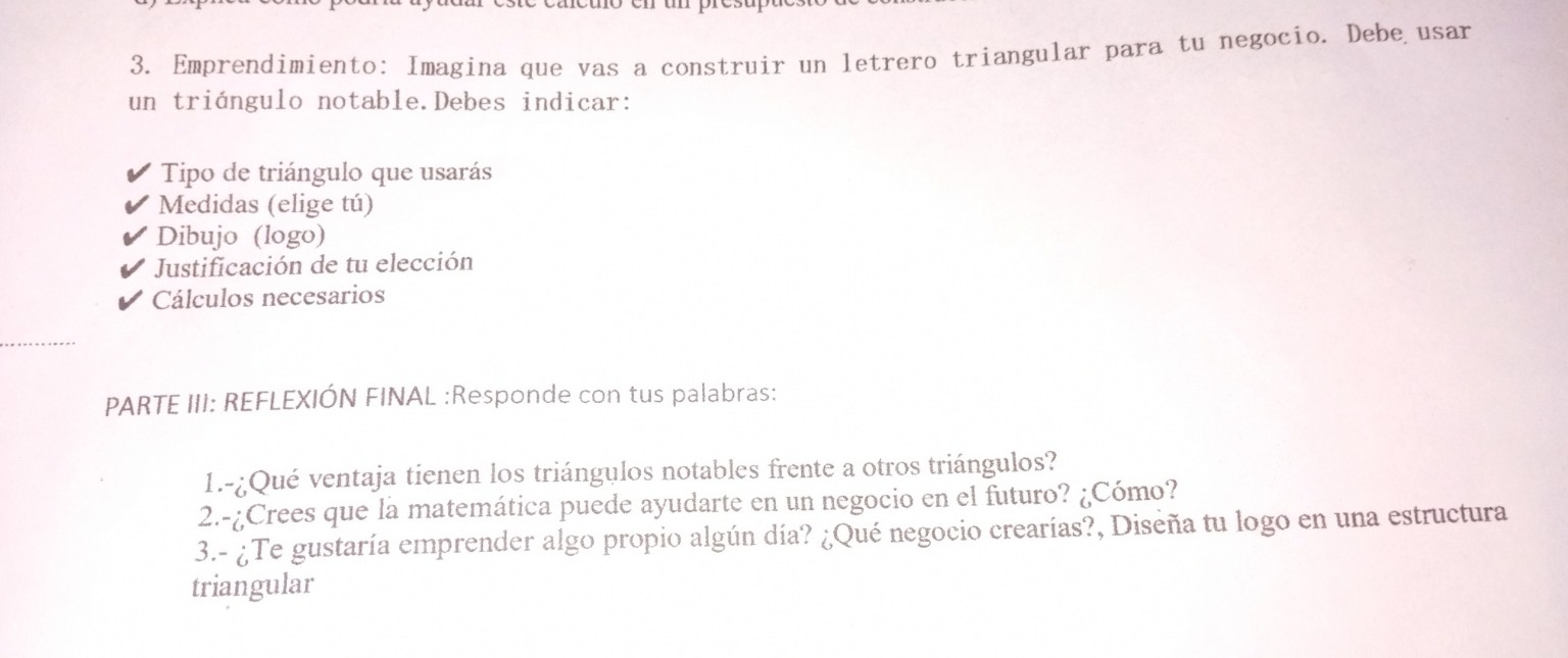 Resuelto:Emprendimiento: Imagina que vas a construir un letrero ...