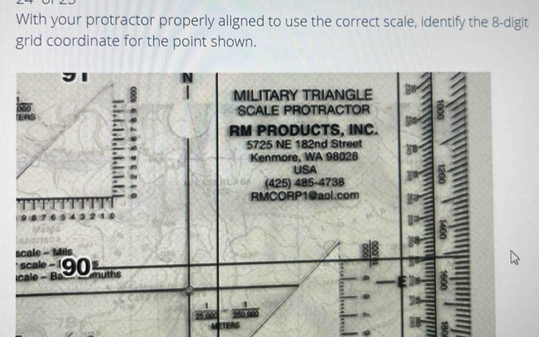Solved: With your protractor properly aligned to use the correct scale ...