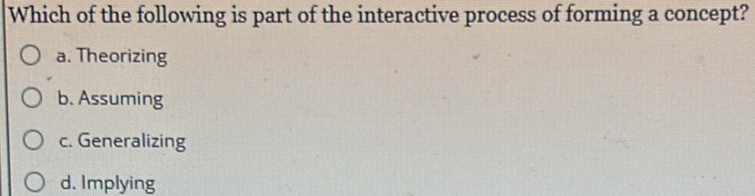 Solved: Which of the following is part of the interactive process of ...