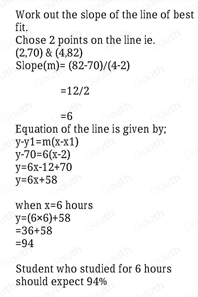 Solved: Naomi's math teacher plots student grades on their weekly ...