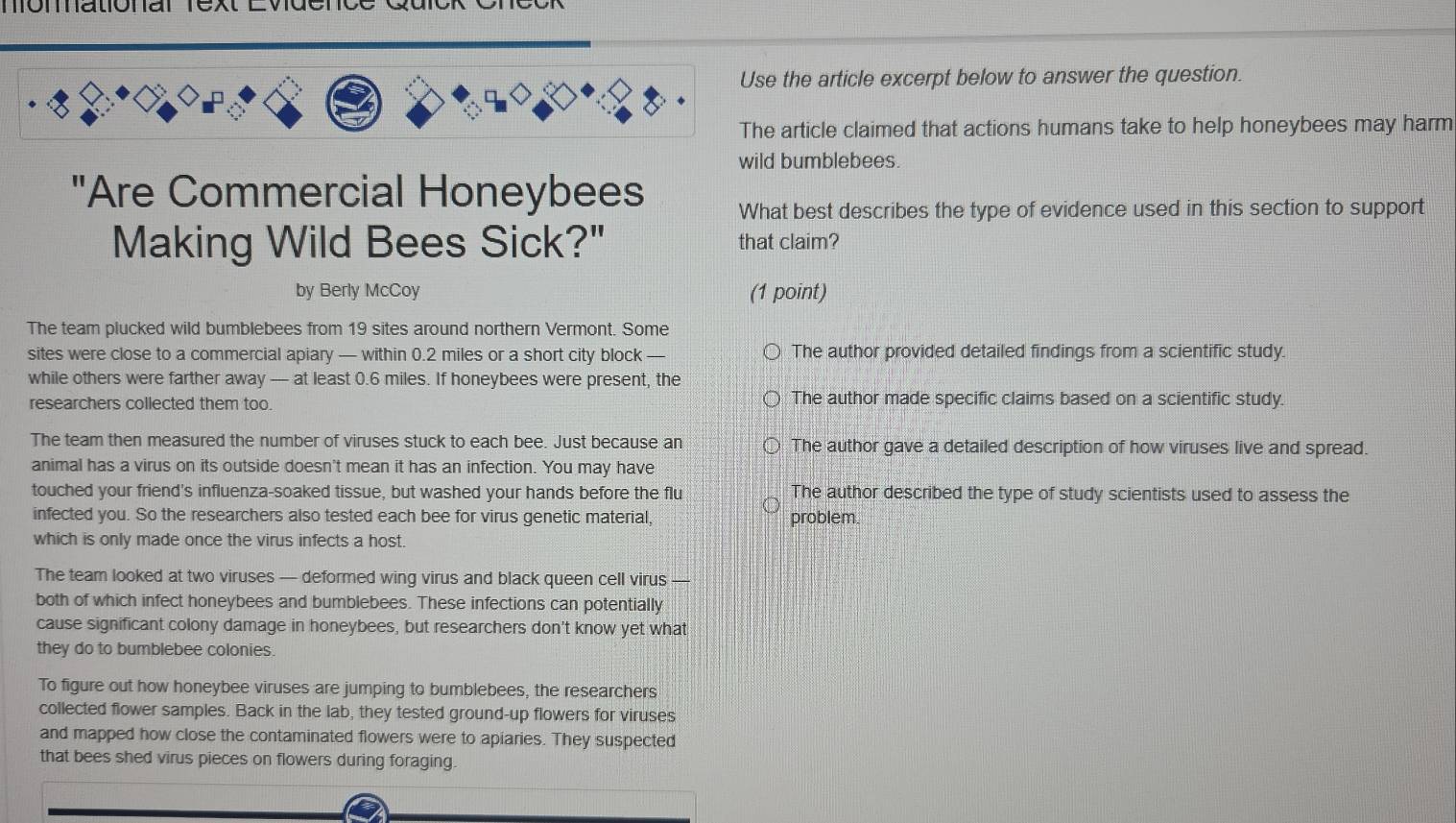 Solved: Use the article excerpt below to answer the question. The ...