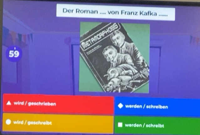 Gelöst:Der Roman .... von Franz Kafka ...... wird / geschrieben werden ...