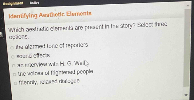 Solved: Assignment Active Identifying Aesthetic Elements Which ...