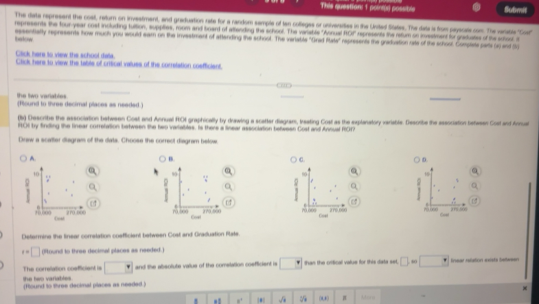 Solved: This question: 1 point(s) possible Submit The date represent ...