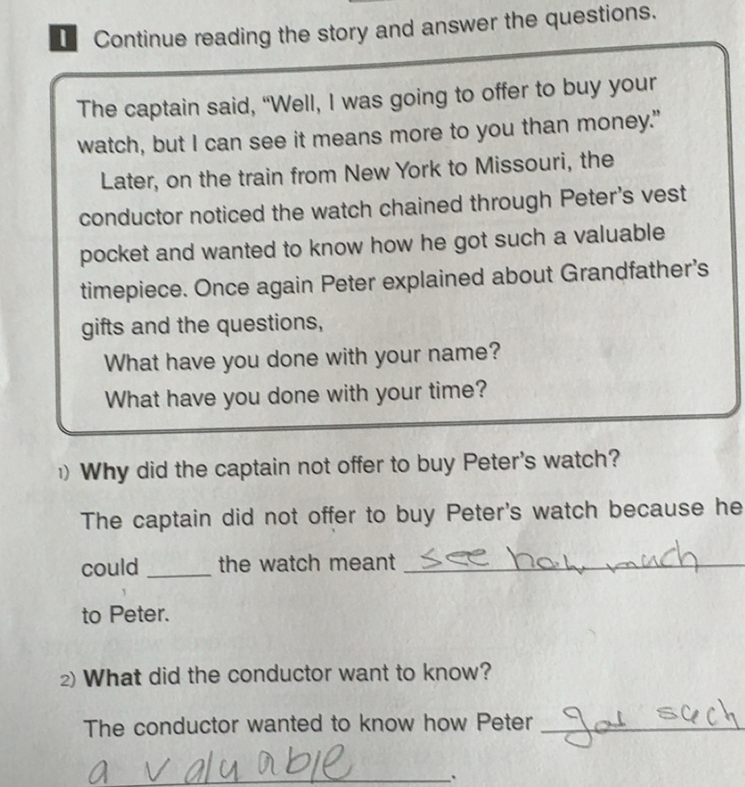 Solved: Continue reading the story and answer the questions. The ...