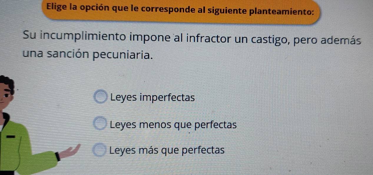 Resuelto:Elige la opción que le corresponde al siguiente planteamiento ...
