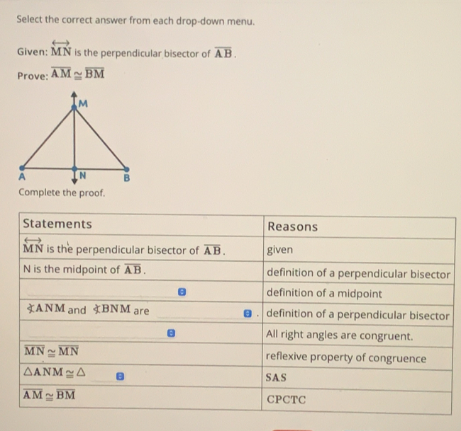 Solved: Select the correct answer from each drop-down menu. Given: vector MN is the ...