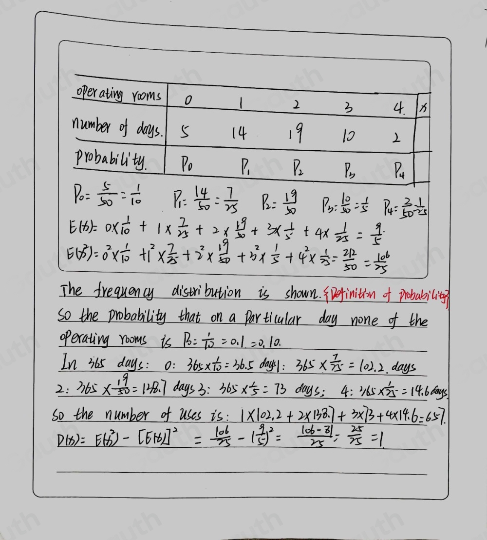 Solved: The following data were collected by counting the number of ...