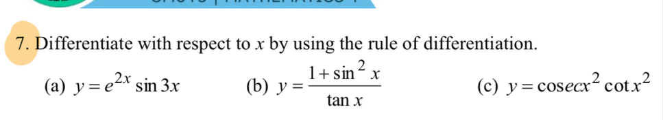 Selesai:Differentiate with respect to x by using the rule of ...