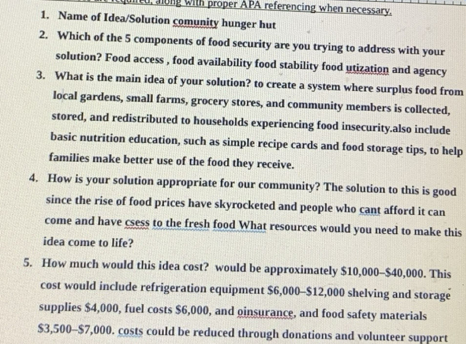Solved: ed, along with proper APA referencing when necessary. 1. Name ...