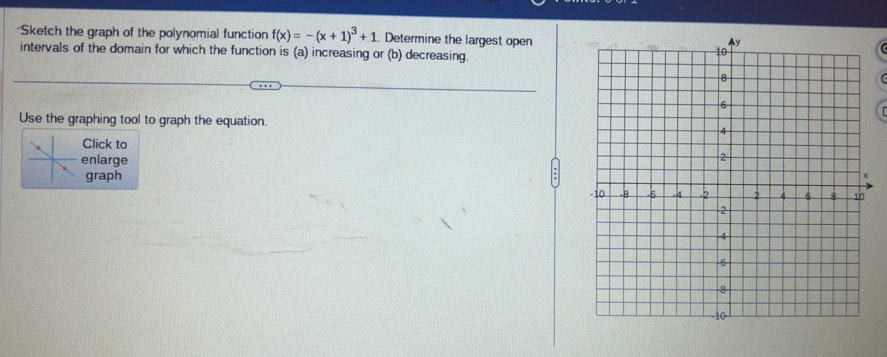 Solved: Sketch the graph of the polynomial function f(x)=-(x+1)^3+1 ...