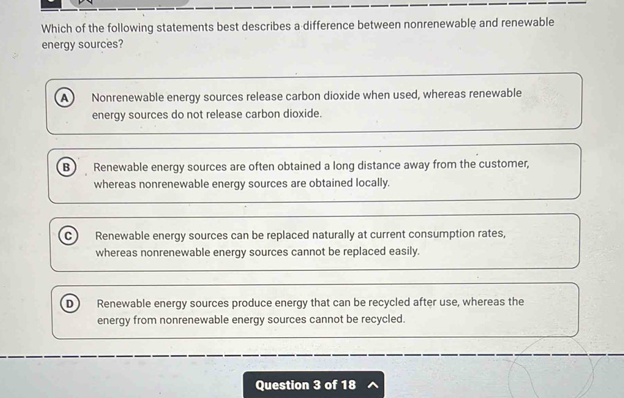 Solved: Which of the following statements best describes a difference ...