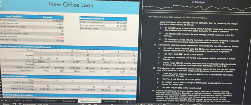 Solved: New Office Loan Cengage New Perpectives Excel 365 || Modules 9 ...