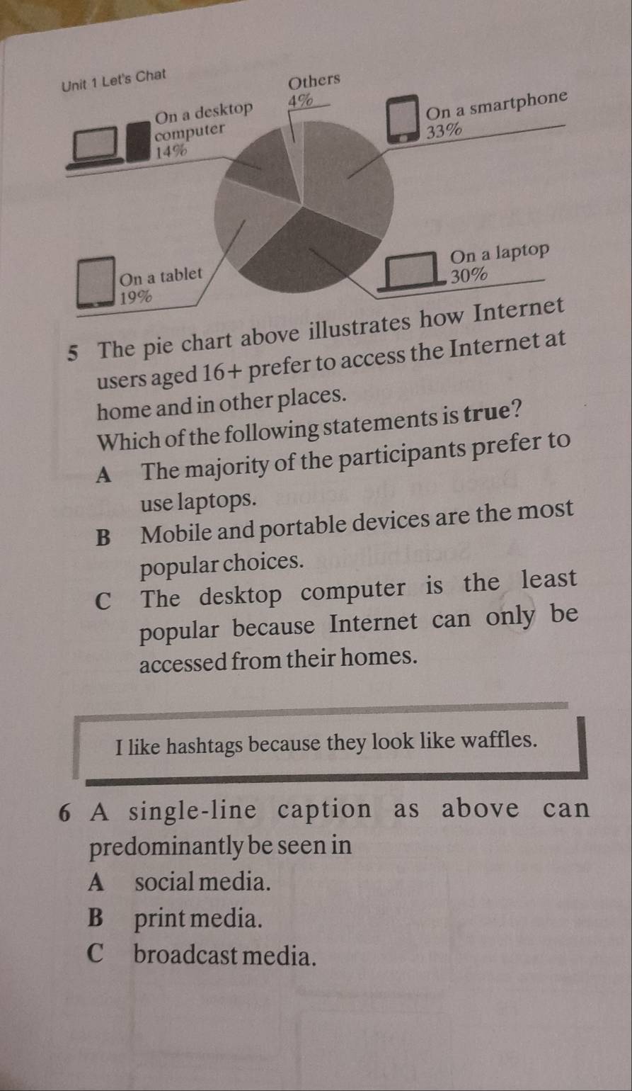 Selesai:The pie chart above illustr users aged 16 + prefer to access ...