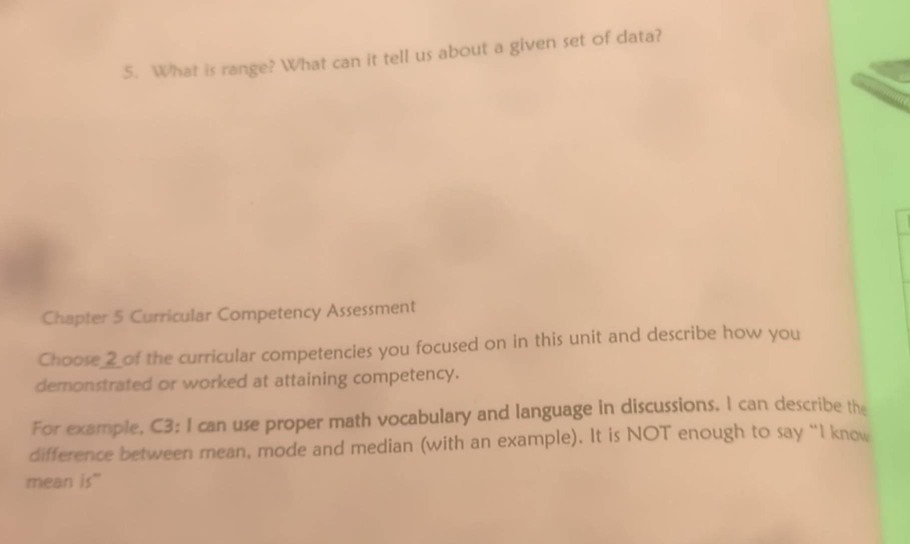 Solved: What is range? What can it tell us about a given set of data ...