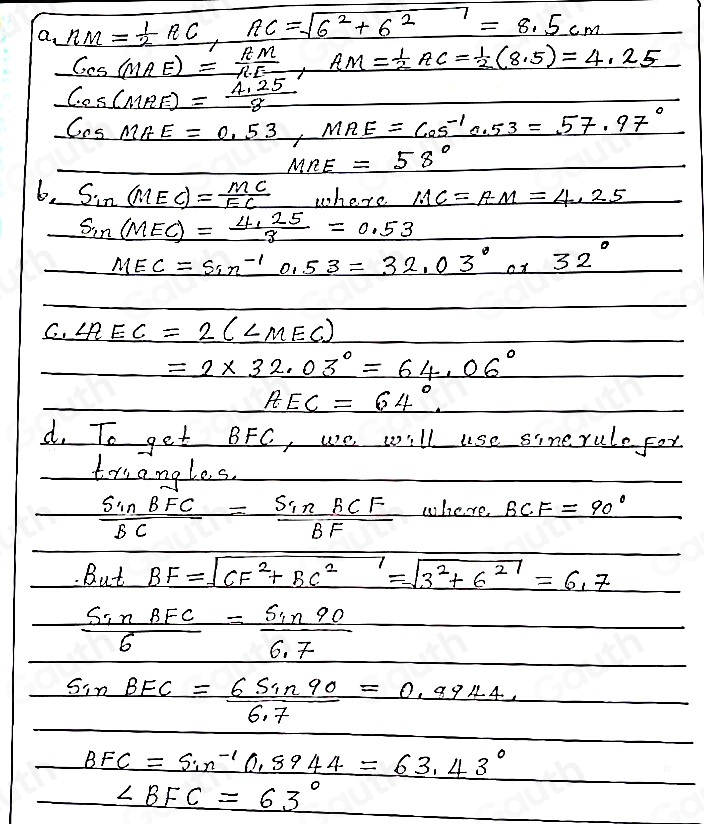 Solved: Shown is a square based pyramid, ABCDE. F is the midpoint of CD ...