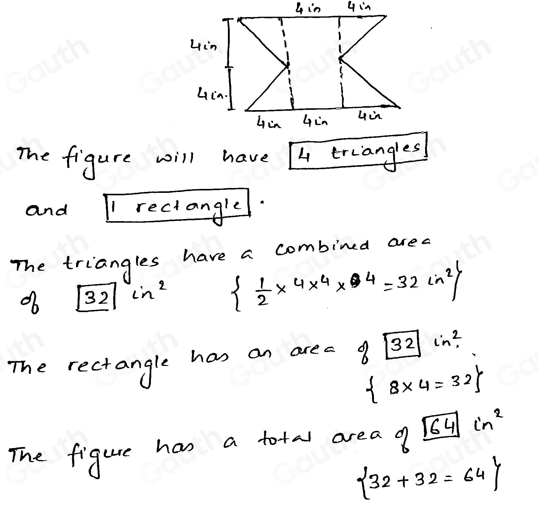 Solved: First, complete the sentence to show how the figure can be decomposed into triangles and ...