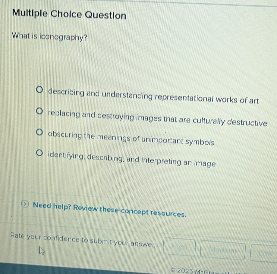 Solved: Question What is iconography? describing and understanding ...