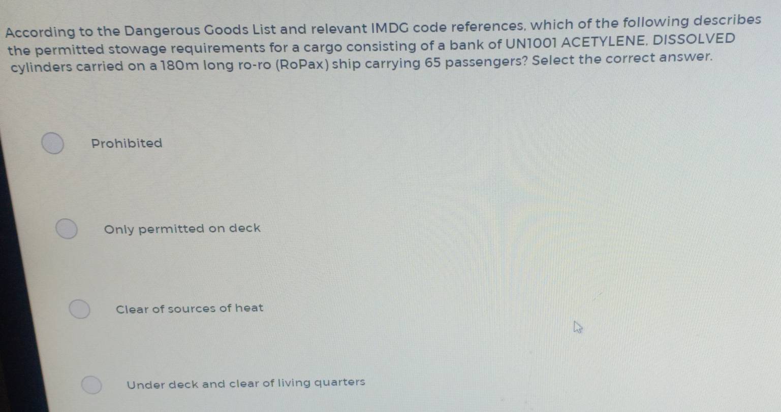 Solved: According to the Dangerous Goods List and relevant IMDG code ...