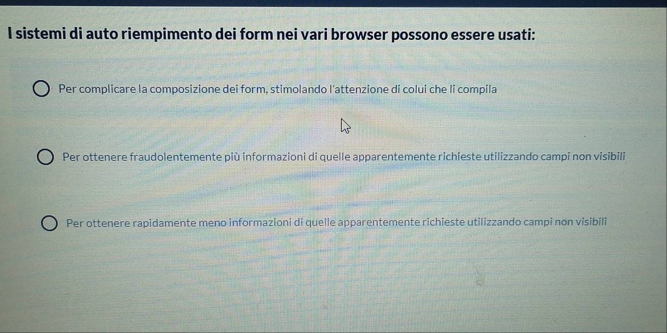 Risolto:sistemi di auto riempimento dei form nei vari browser possono ...