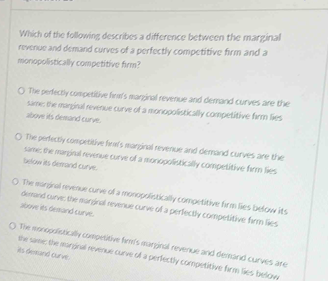 Solved: Which of the following describes a difference between the ...