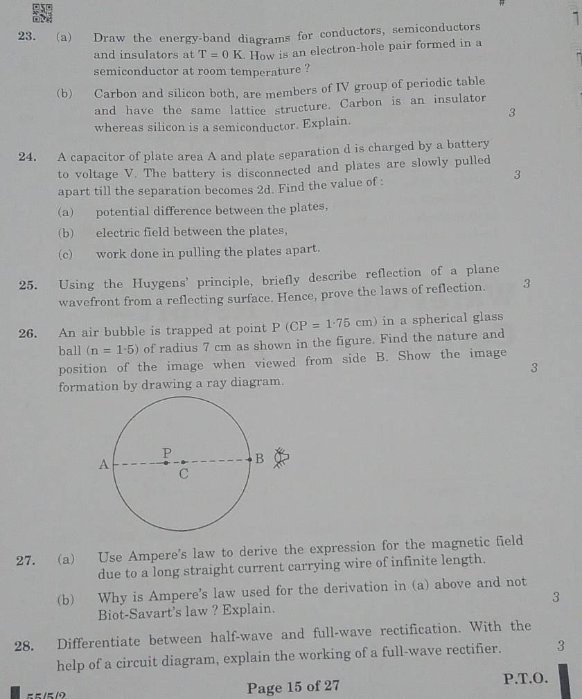 Gelöst:Draw the energy-band diagrams for conductors, semiconductors and ...