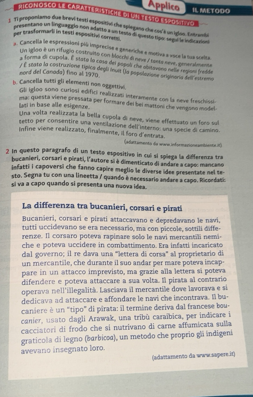 Risolto:Applico IL METODO riconosco le caratteristiche di um testo ...