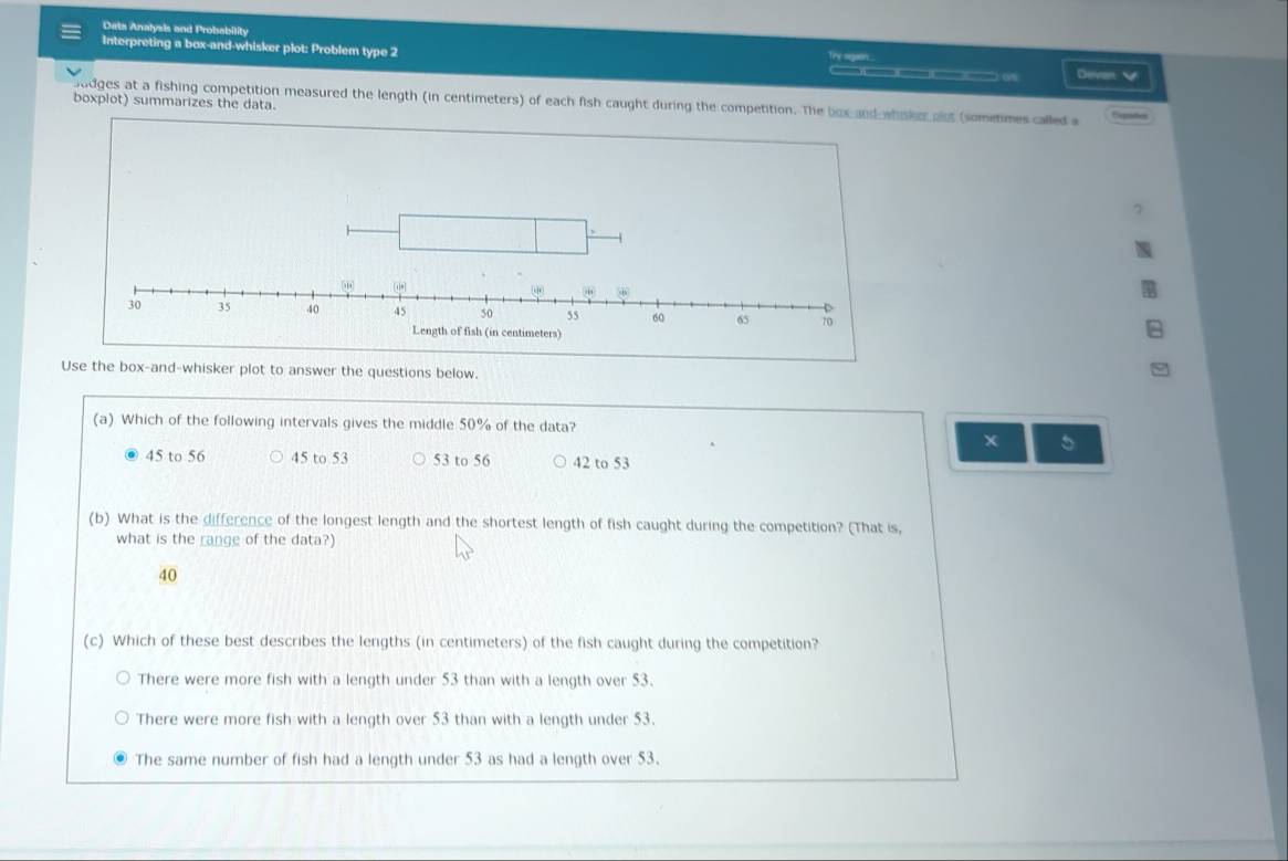 Solved: Dats Analysis and Probability Interpreting a box-and-whisker ...