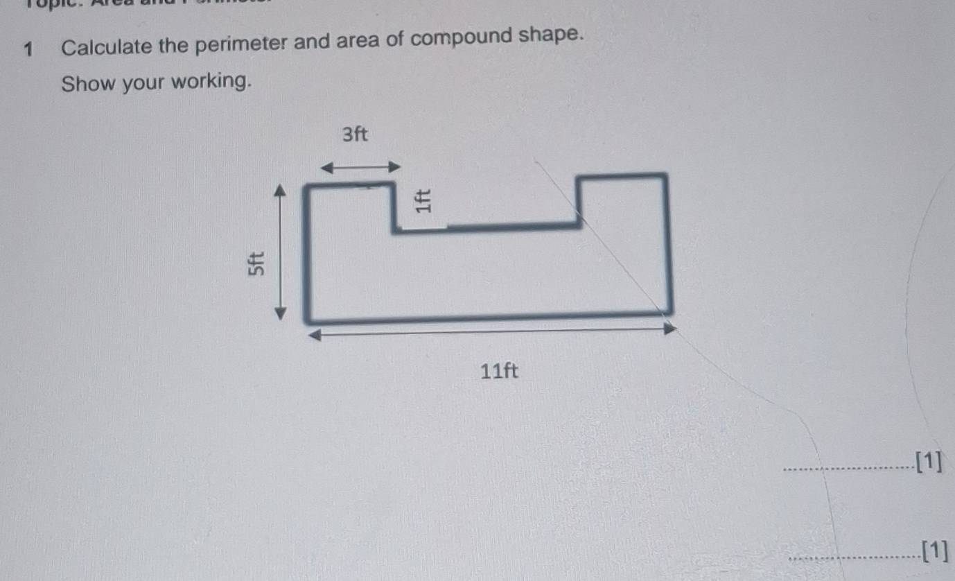 Résolu :Calculate the perimeter and area of compound shape. Show your ...