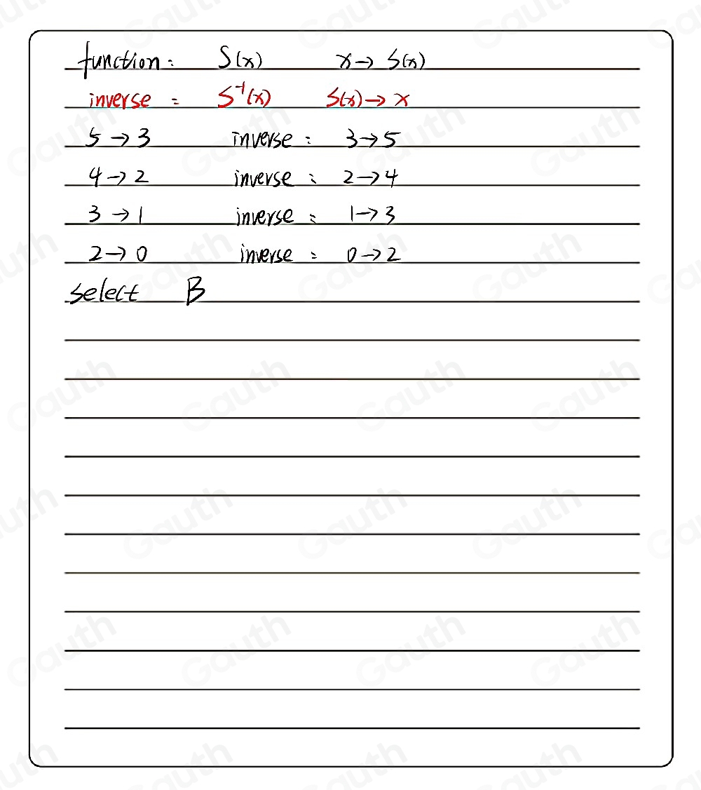 Solved: The mapping diagram shows a function S(x). Which mapping ...