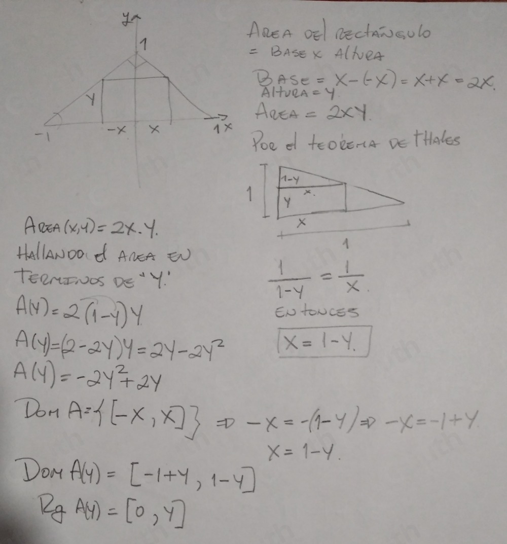Resuelto:Observa la figura, donde se muestra un rectángulo inscrito en ...