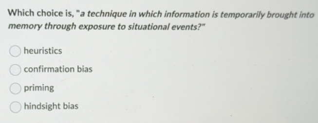 Solved: Which choice is, "a technique in which information is ...